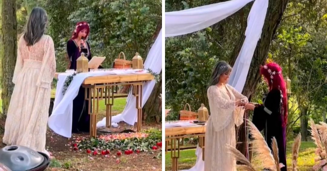 Silvia Corzo se casa consigo misma en ceremonia espiritual rodeada de ...